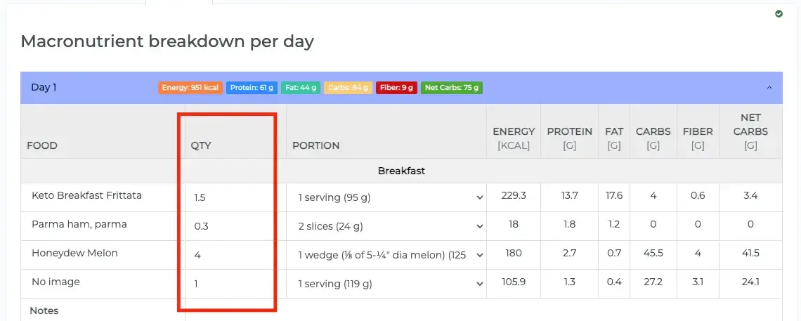 How to change portions/serving sizes to be displayed as fractions or ...